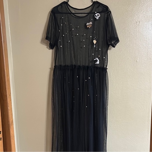 Disney | Dresses | Elegant Black Sheer Dress Disney Villain | Poshmark